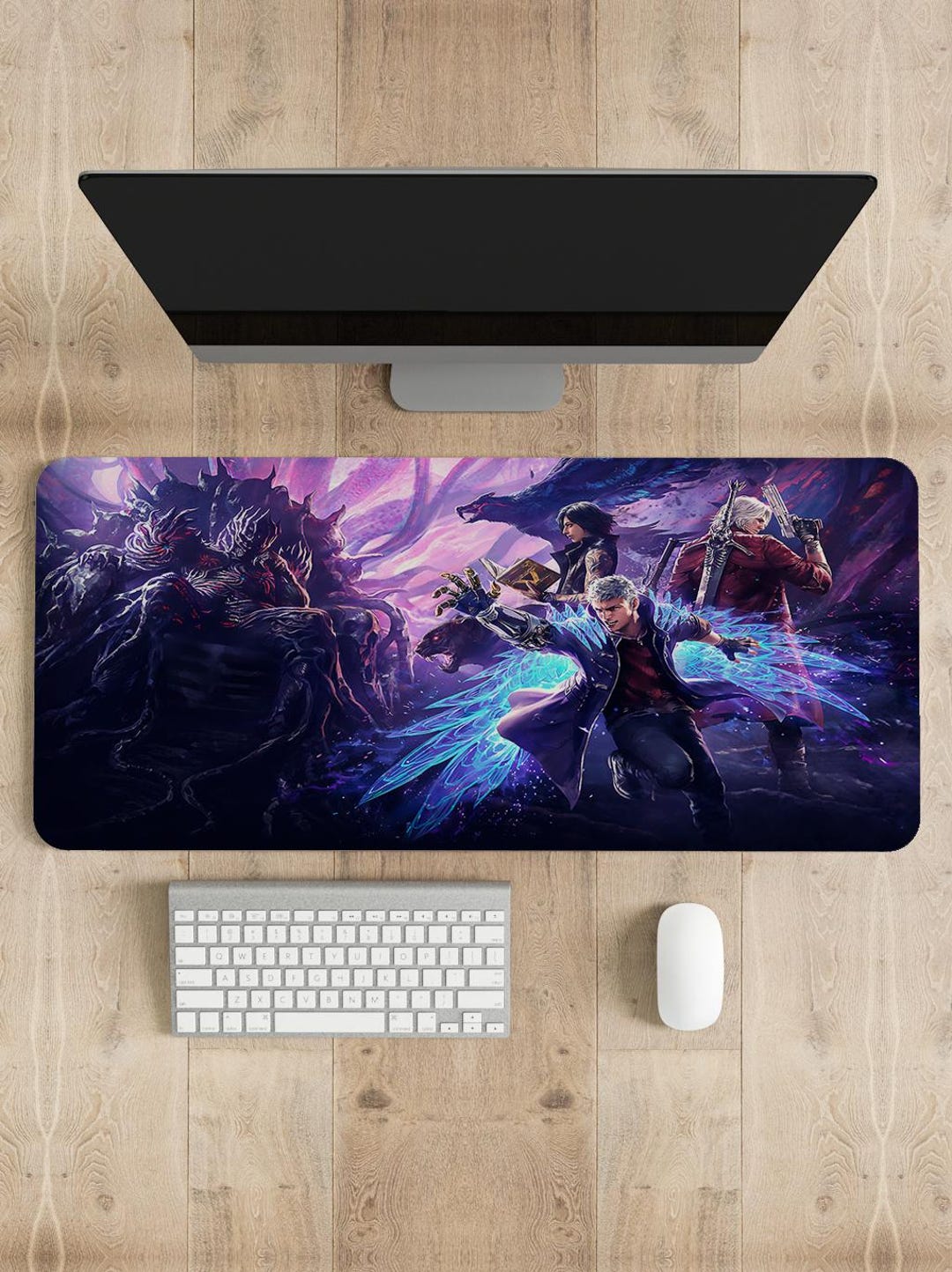 Devil May Cry Gaming Mouse Pad: Stitched Edges, Vibrant Print - Etsy
