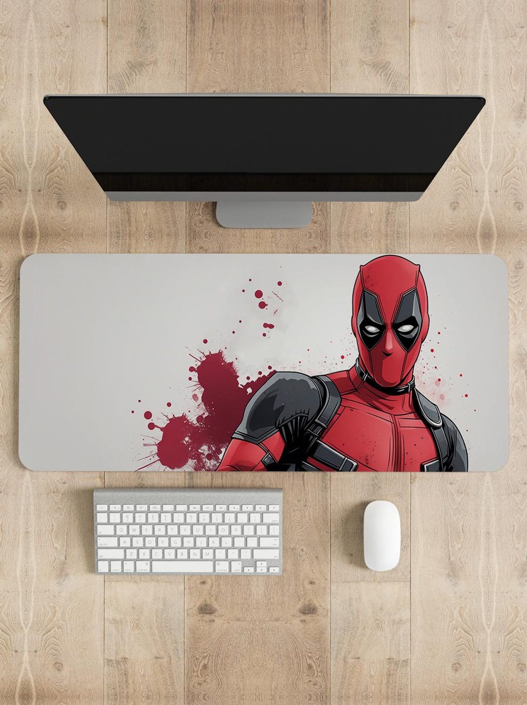 Deadpool Gaming Mouse Pad: Personalized Printing, Stitched Edges - Etsy