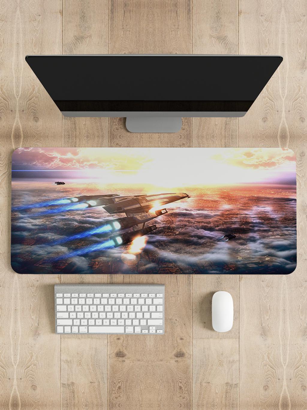 Mass Effect Gaming Mouse Pad: Personalized Printing, Stitched Edges - Etsy