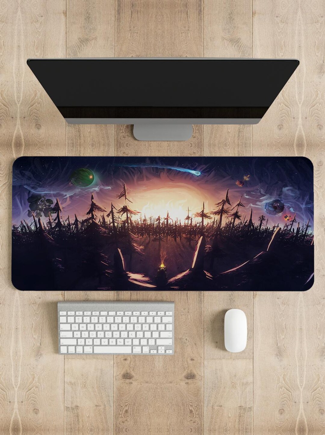 Outer Wilds Gaming Mouse Pad: Stitched Edge, Vibrant Colors - Etsy
