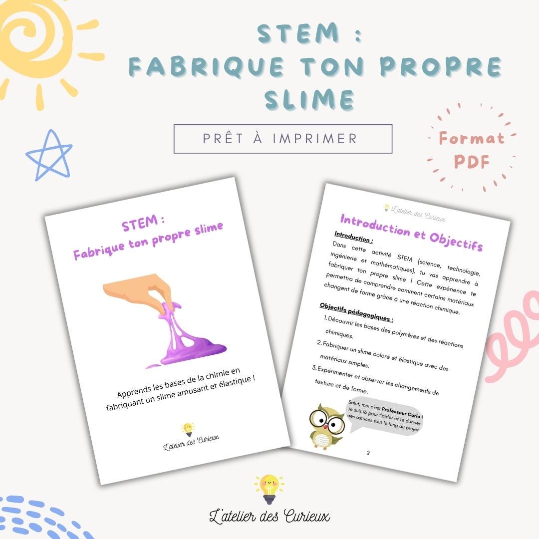 Make Your Own Slime Educational STEM Kit DIY Science Activity for Kids ...