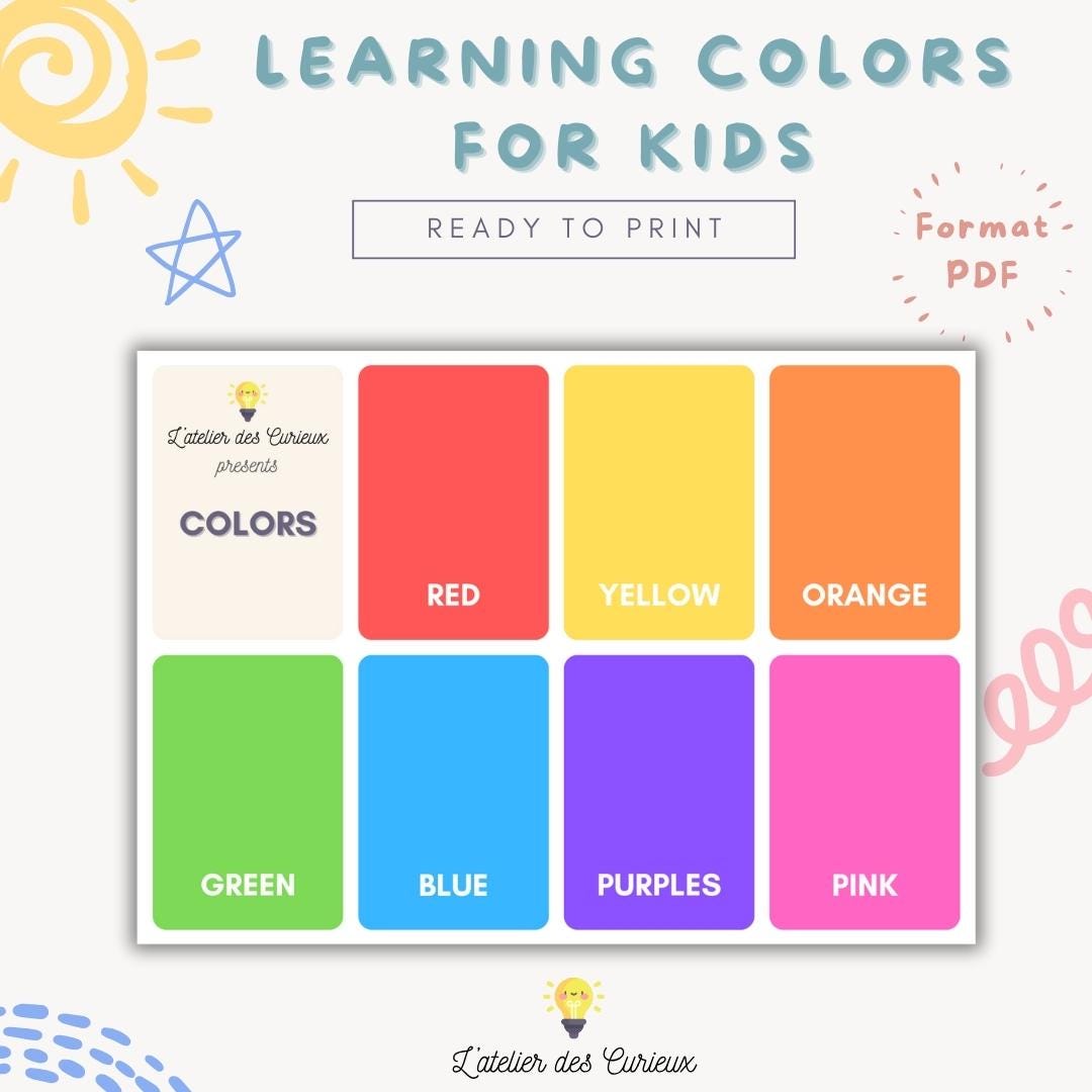 Color Flashcards | Educational Printable PDF | Fun Activity for Kids ...
