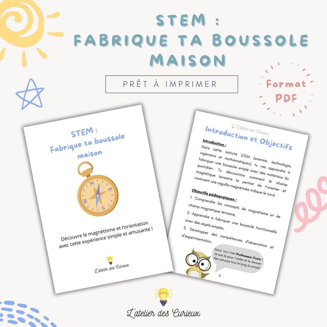 Make Your Own Compass Educational STEM Kit DIY Science Activity for ...