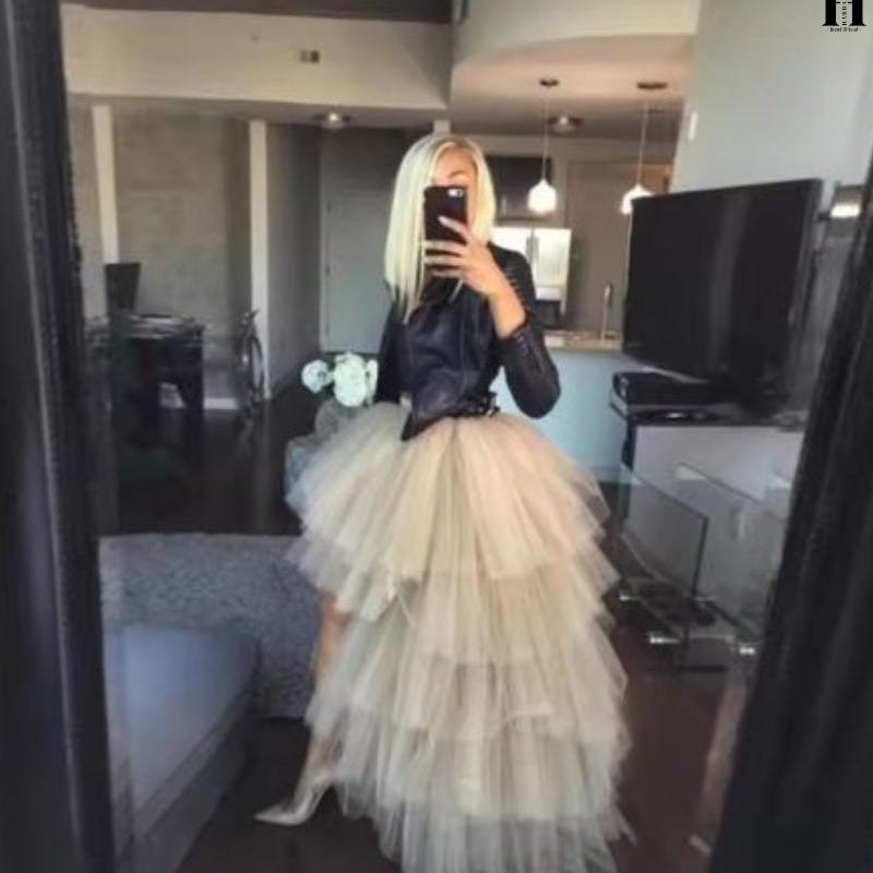 Ruffle Waterfall High Low Maxi Skirt - Etsy