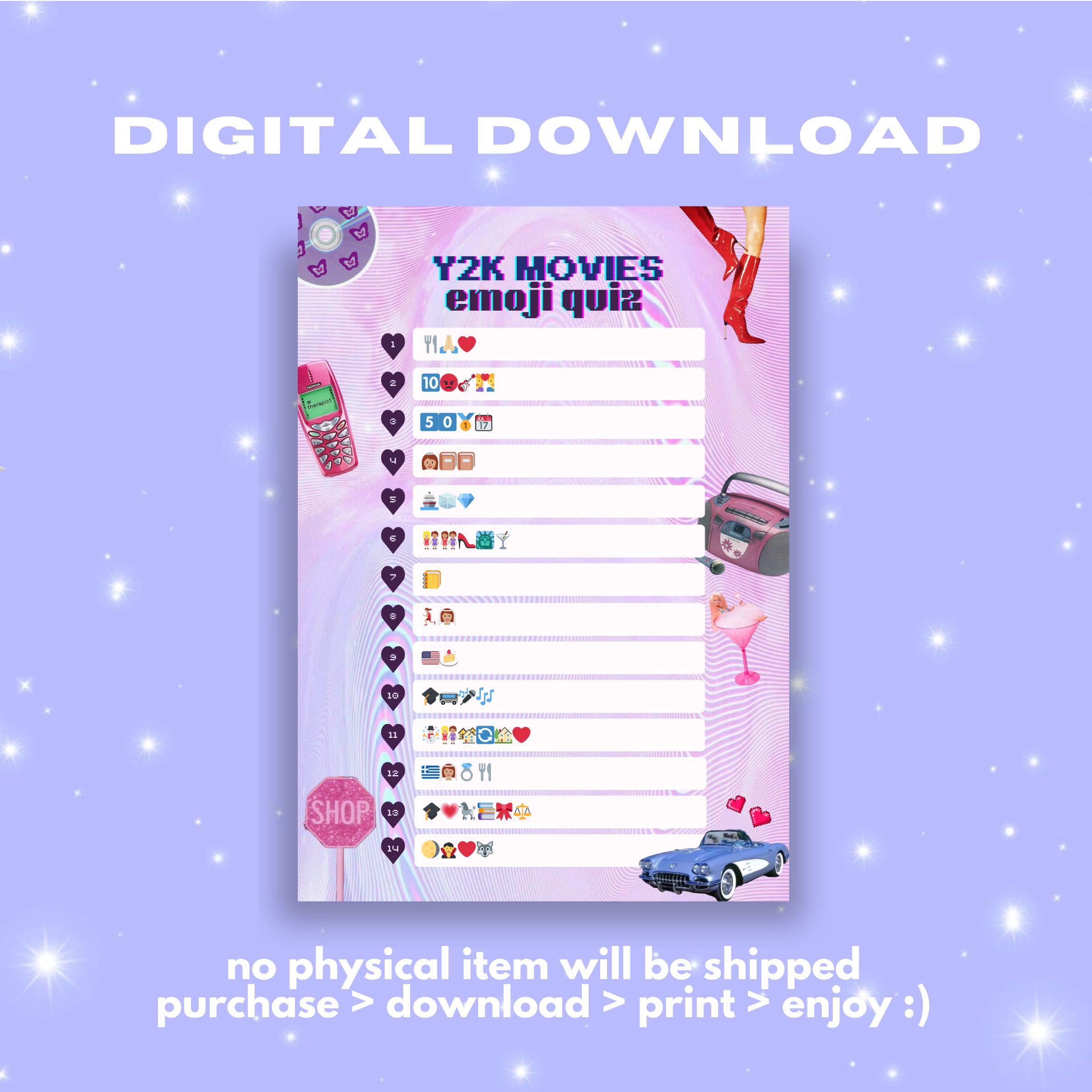 Early 2000s Y2K Emoji Quiz | 14 Nostalgic Movie Clues + Answers | Fun ...