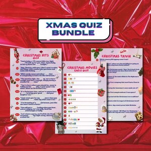 Printable Festive Christmas Quiz Bundle – Trivia, Emoji Movie Game ...