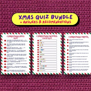 Printable Festive Christmas Quiz Bundle; Song's Lyrics Puzzle, Emoji ...