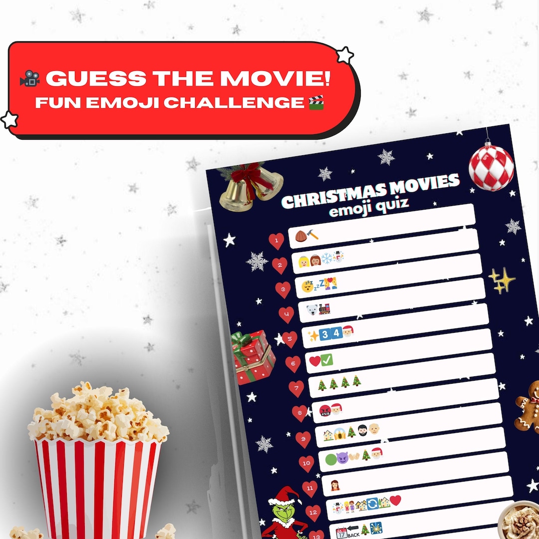 Guess the Christmas Movie Emojis Quiz | Fun & Festive Printable Game ...