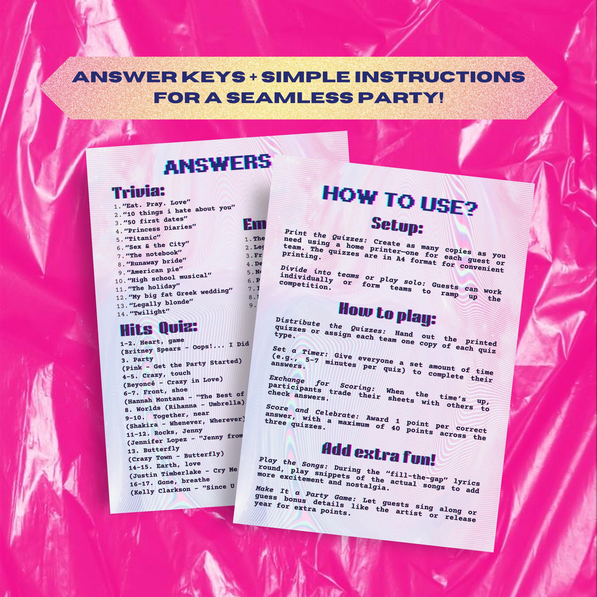 Ultimate Y2K Party Bundle – Customisable Invite + Early 2000s Printable ...