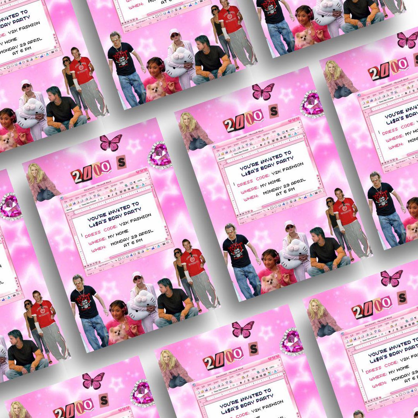 Y2K Party Invitation, Y2K Birthday Invitation, Early 2000s Themed ...