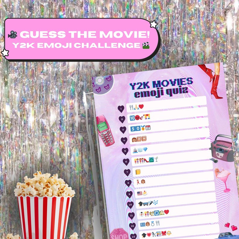 Early 2000s Y2K Emoji Quiz | 14 Nostalgic Movie Clues + Answers | Fun ...