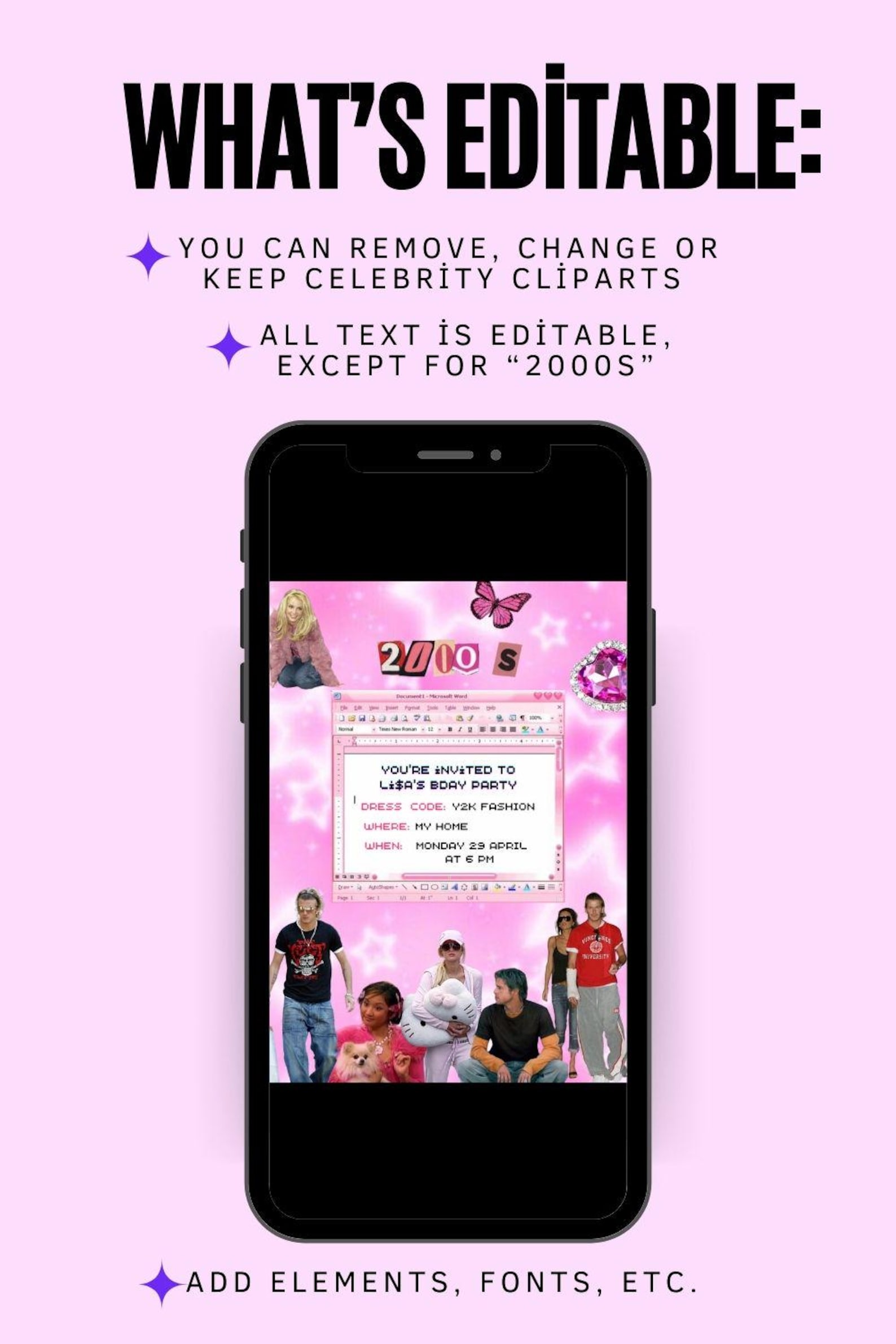 Y2K Party Invitation, Y2K Birthday Invitation, Early 2000s Themed ...