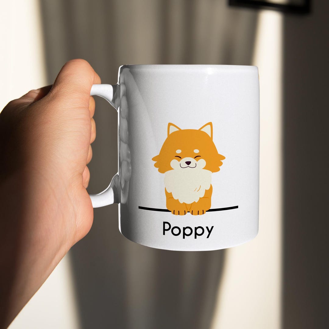 Personalised Pomeranian Mug Design, Coffee Mug for Dog Fans, Pet Owner ...