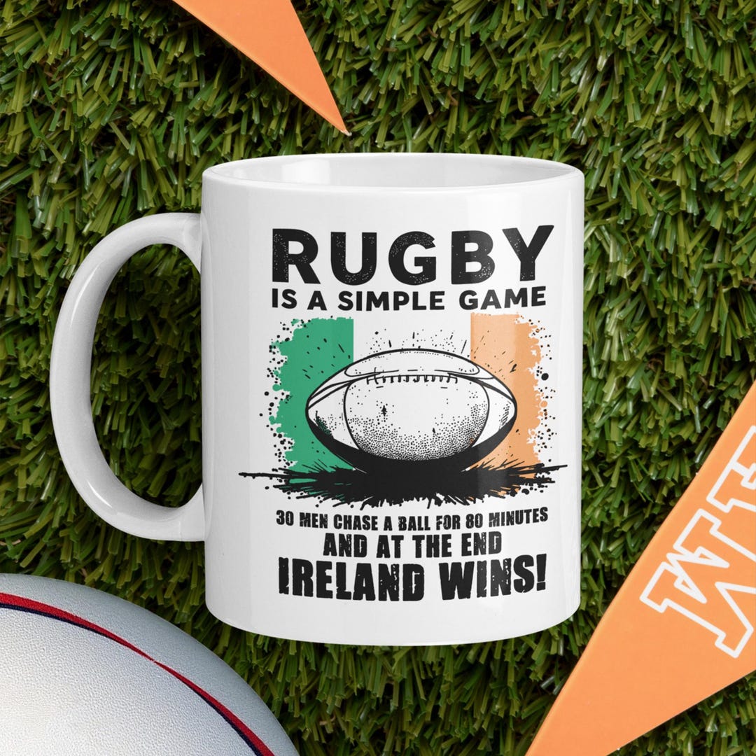 Ireland Wins Rugby Coffee Mugs, Rugger Coffee Mugs, Irish Victory Mug ...
