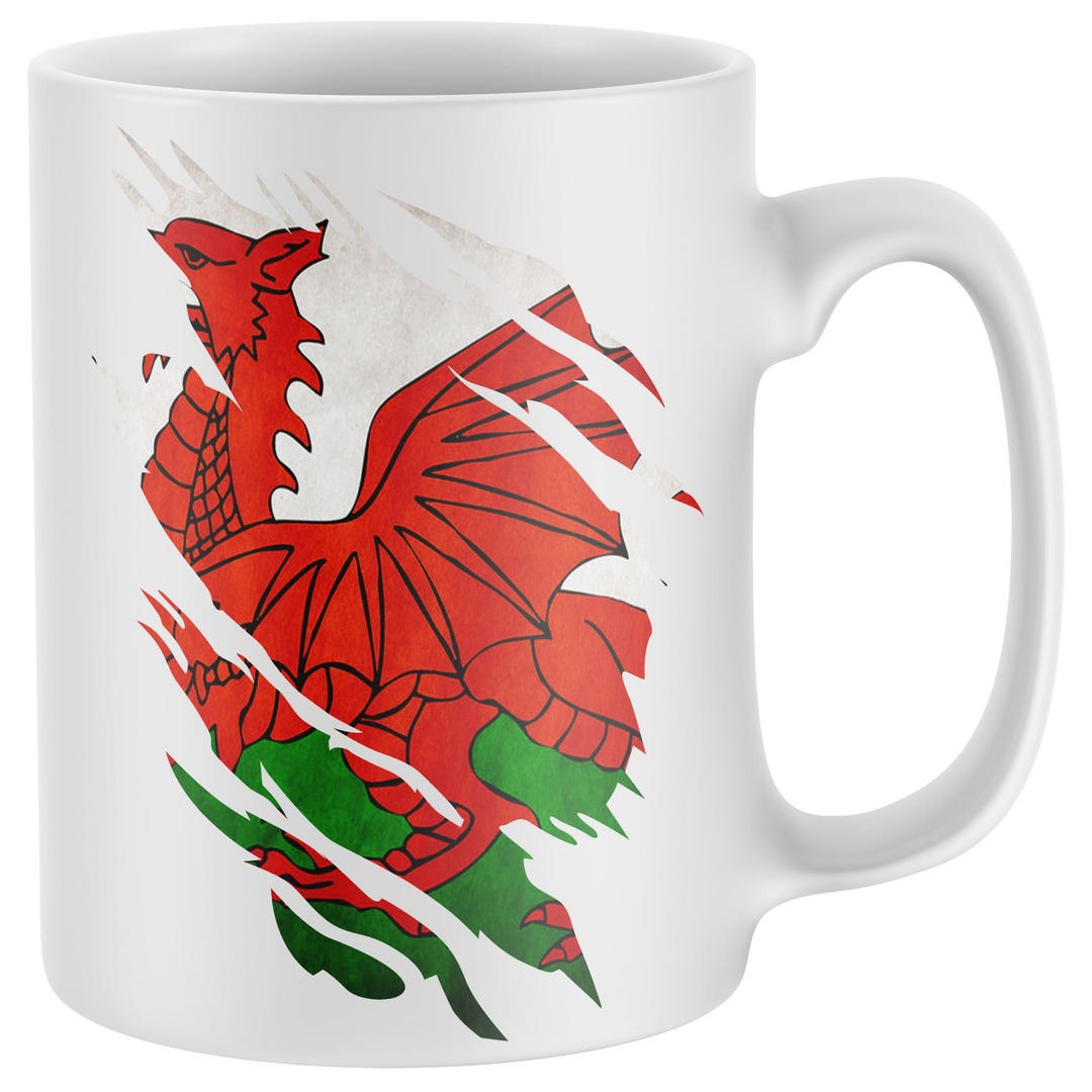 Wales Torn Flag Coffee Mugs Design, Torn Flag Mug, Unique Gifts for ...