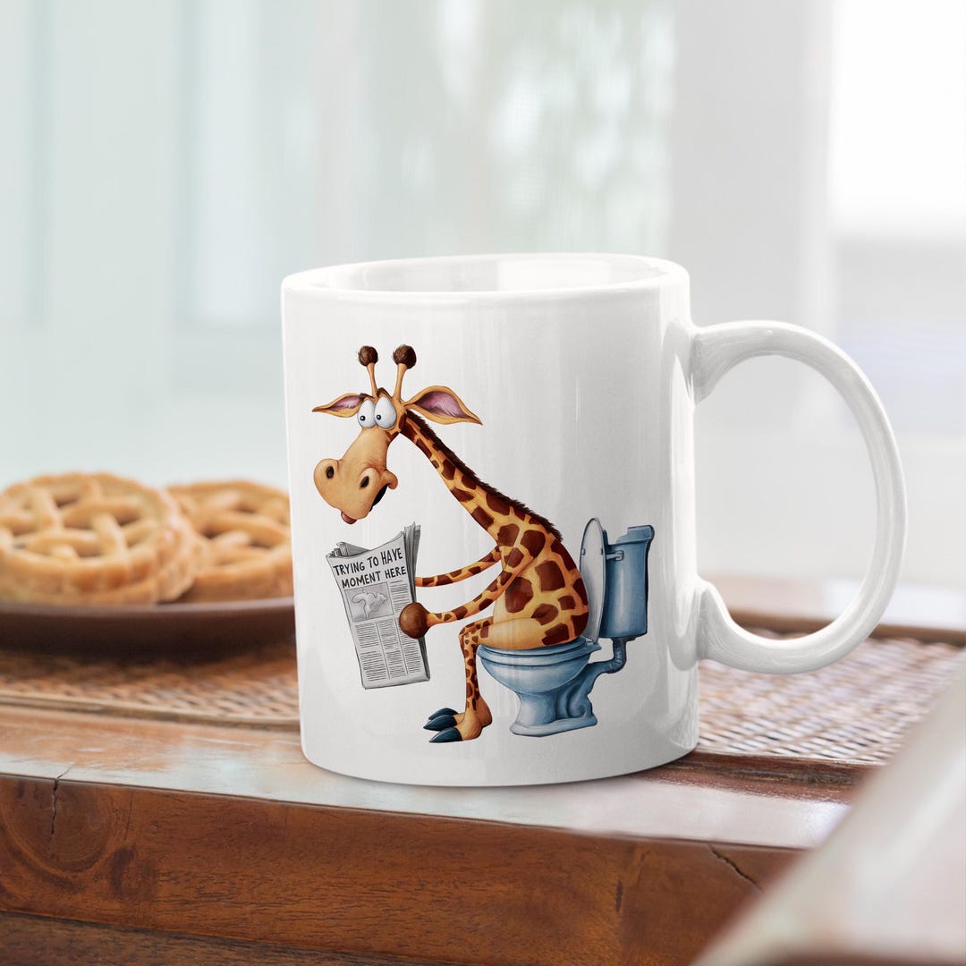 Giraffe Design Coffee Mugs, Long-necked Animal Mugs, Funny Giraffe ...