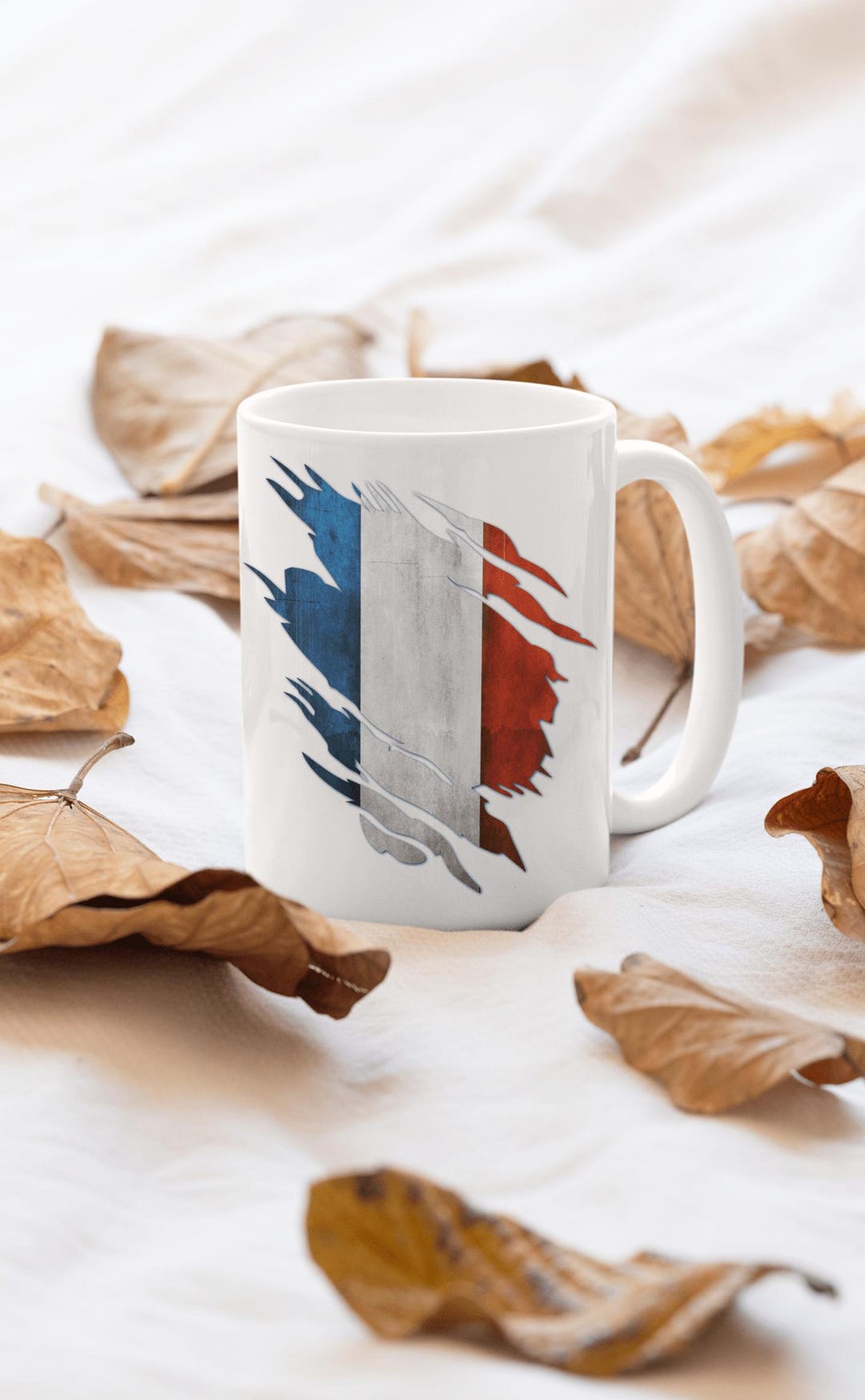 France Torn Flag Coffee Mugs, French-themed Drinkware, Unique Gifts for ...