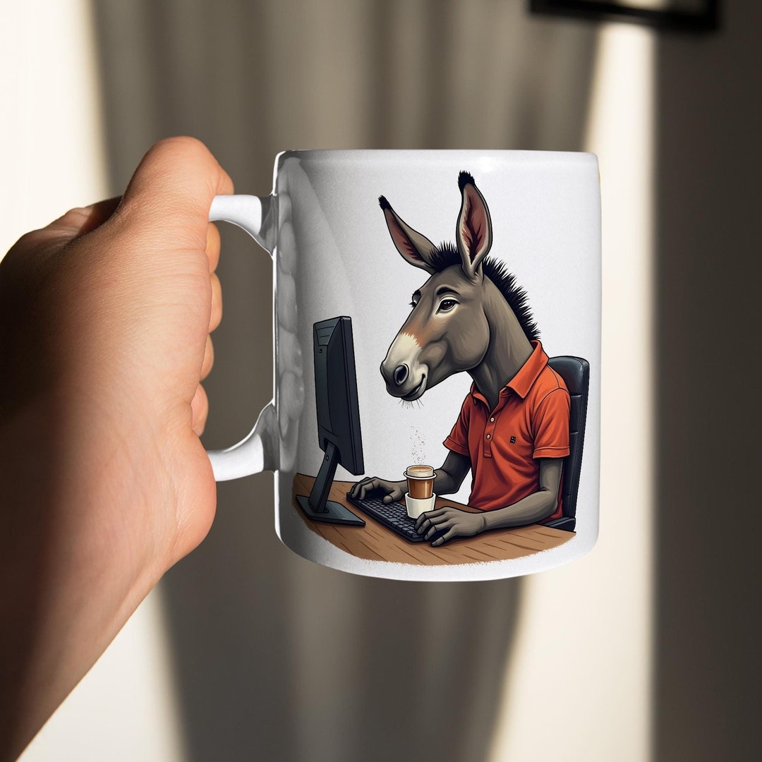 Funny Donkey Mug - Christmas Gift for Men & Women, Humorous Donkey ...