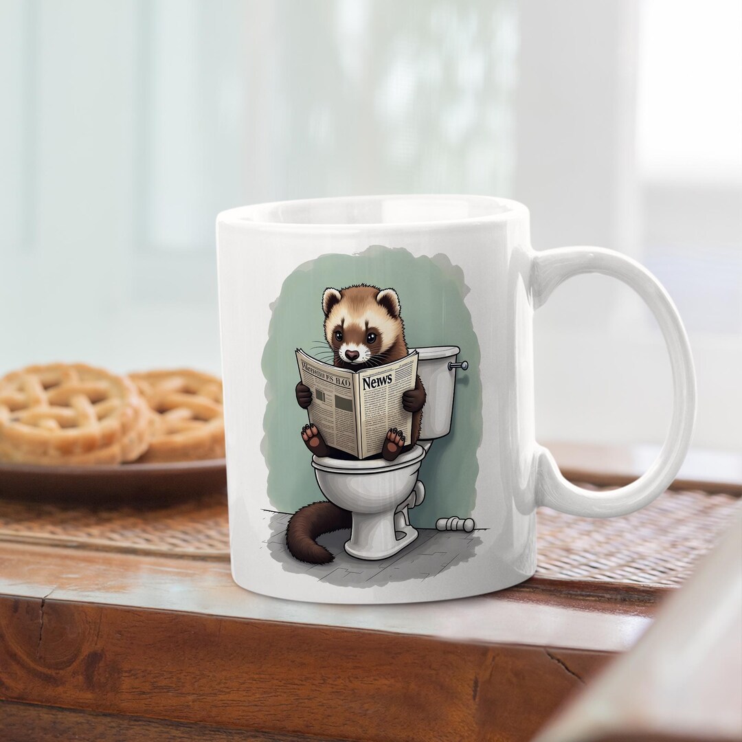 Ferret Mug, Funny Ferret Coffee Cup, Ferret Gift, Joke Present, Ferret ...