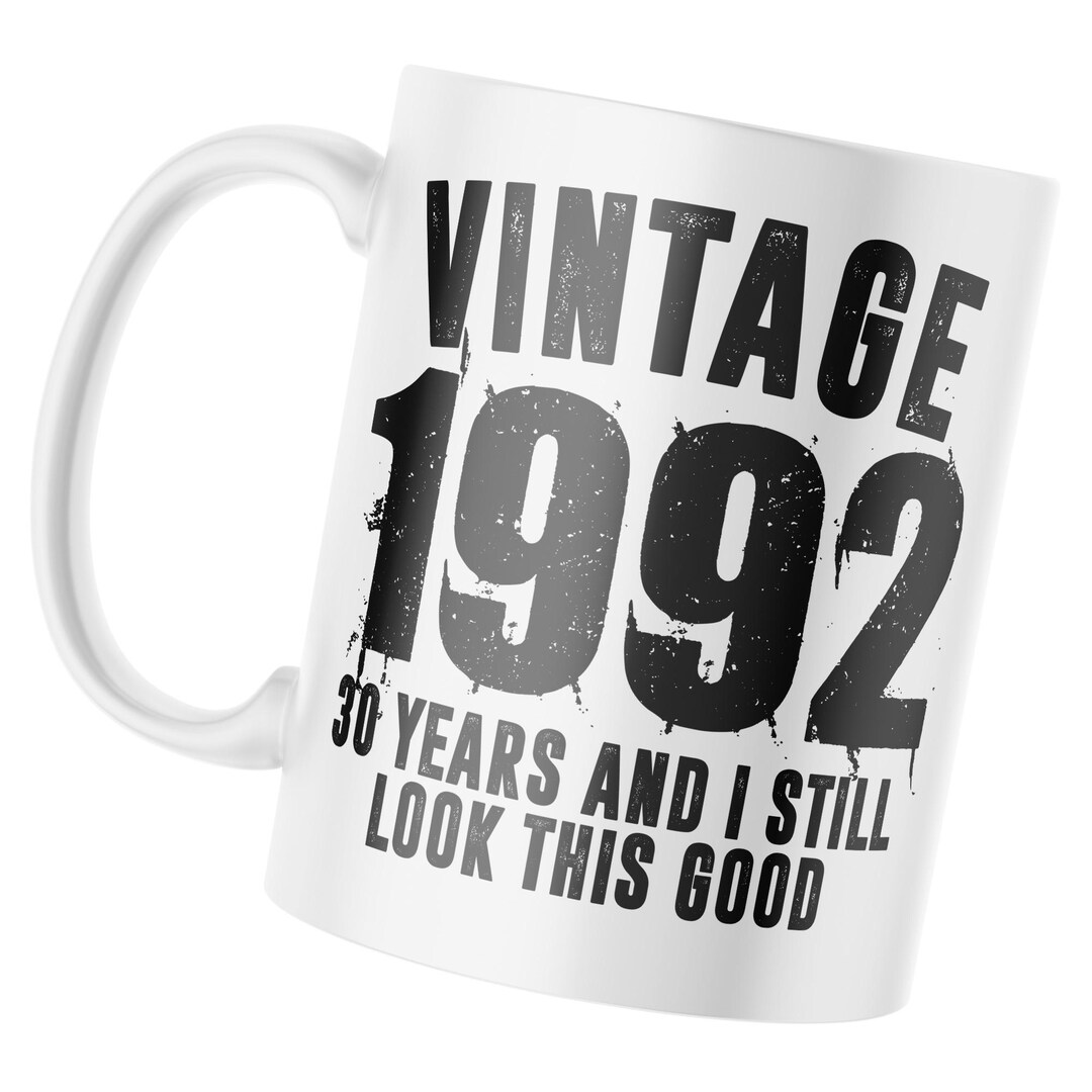 1992 Vintage Coffee Mug Design, Classic 1992-themed Drinkware, Retro ...