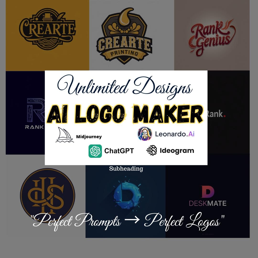 AI Logo Generator With Prompts Logo Maker Midjourney Prompt Guide ...