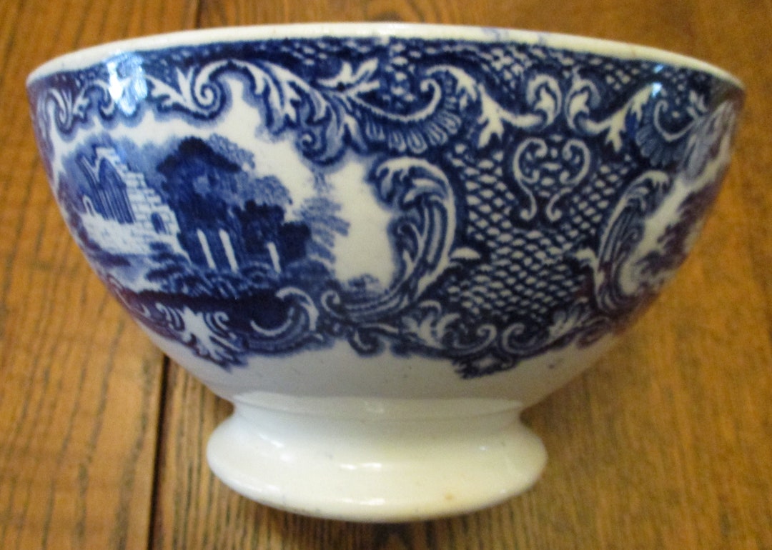 Antique Petrus Regout & Co Maastricht Holland Abbey Pattern Blue-small ...