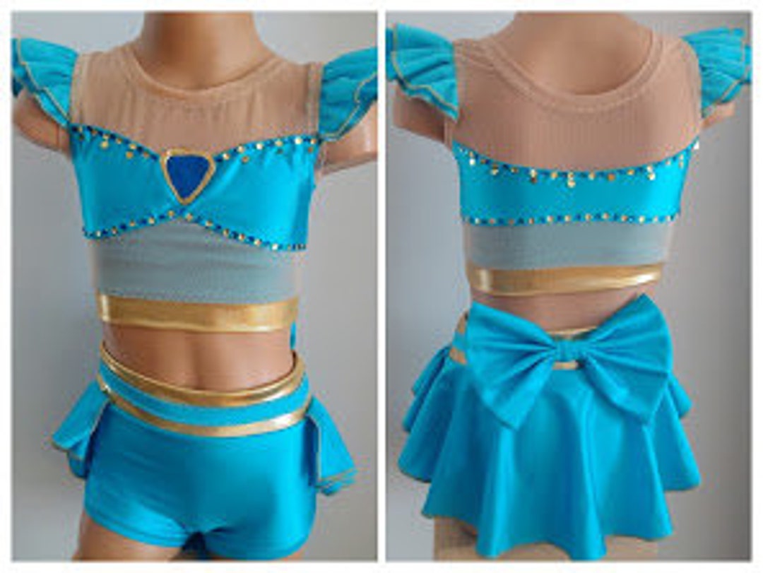 Jasmine Inspired Dance Costume Jasmine Dance Skirt and Crop Top Jasmine ...