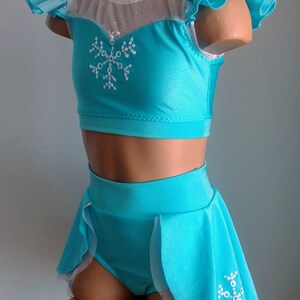 Elsa Inspired Dance Costume - Elsa Performance Outfit -custom Dance ...
