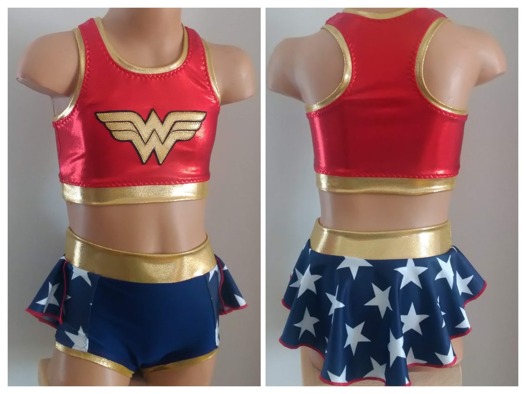 Girls Dance Wear - Wonder Woman Inspired Dance Costume -dance Outfit ...