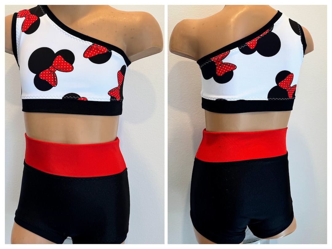 One Shoulder Dance Costume-minnie Mouse Dance Outfit-minnie Dance ...