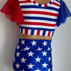 Patriotic Dance Costume Base - Patriotic Dance Convention Outfit - Red ...