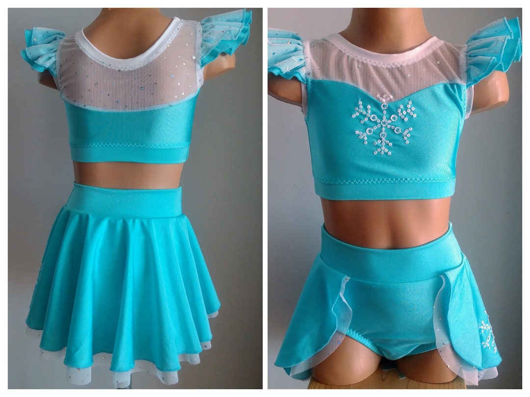 Elsa Inspired Dance Costume - Elsa Performance Outfit -custom Dance ...