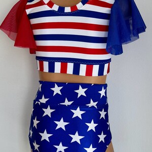 Patriotic Dance Costume Base - Patriotic Dance Convention Outfit - Red ...