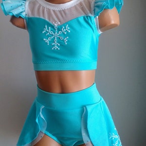 Elsa Inspired Dance Costume - Elsa Performance Outfit -custom Dance ...