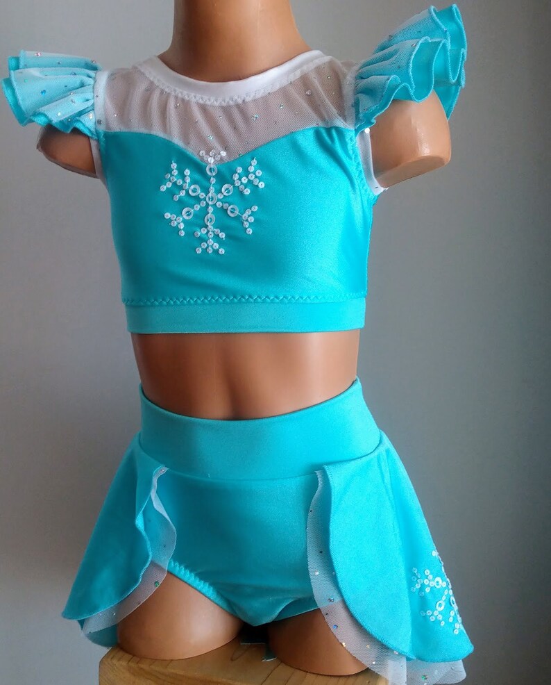 Elsa Inspired Dance Costume - Elsa Performance Outfit -custom Dance ...