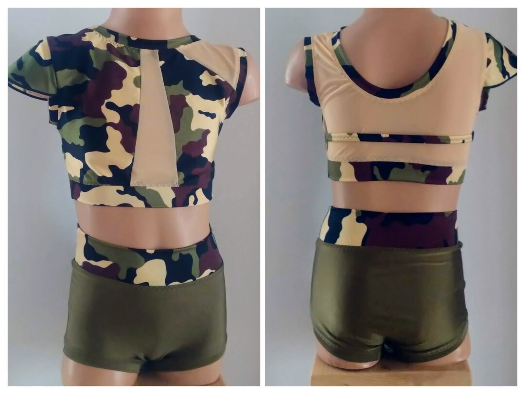 Military Inspired Costume/army Camouflage Costume/dance Convention ...