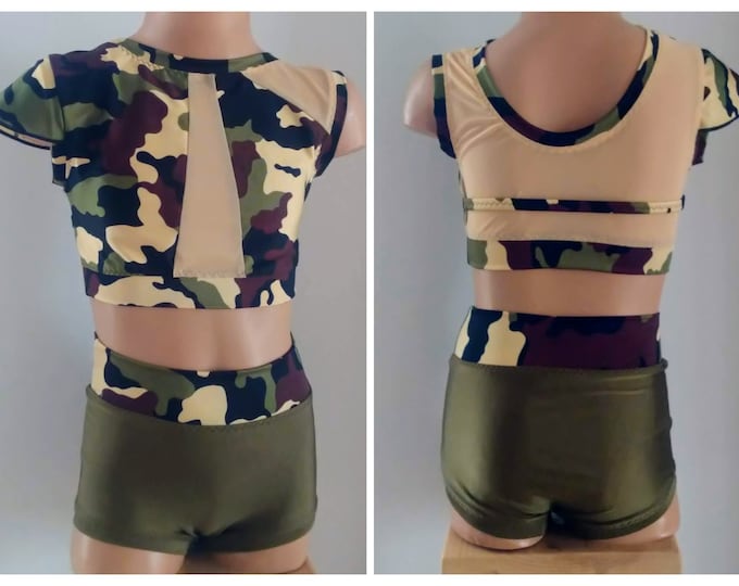 Military Inspired Costume/army Camouflage Costume/dance Convention ...