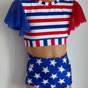 Patriotic Dance Costume Base - Patriotic Dance Convention Outfit - Red ...