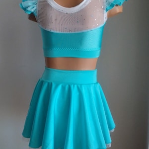 Elsa Inspired Dance Costume - Elsa Performance Outfit -custom Dance ...