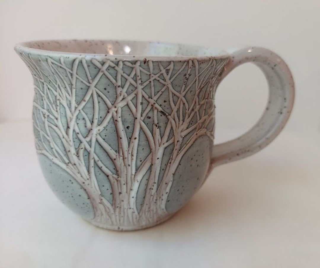Mugs With Hand Carved Tree - Etsy