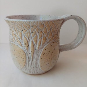 Mugs With Hand Carved Tree - Etsy