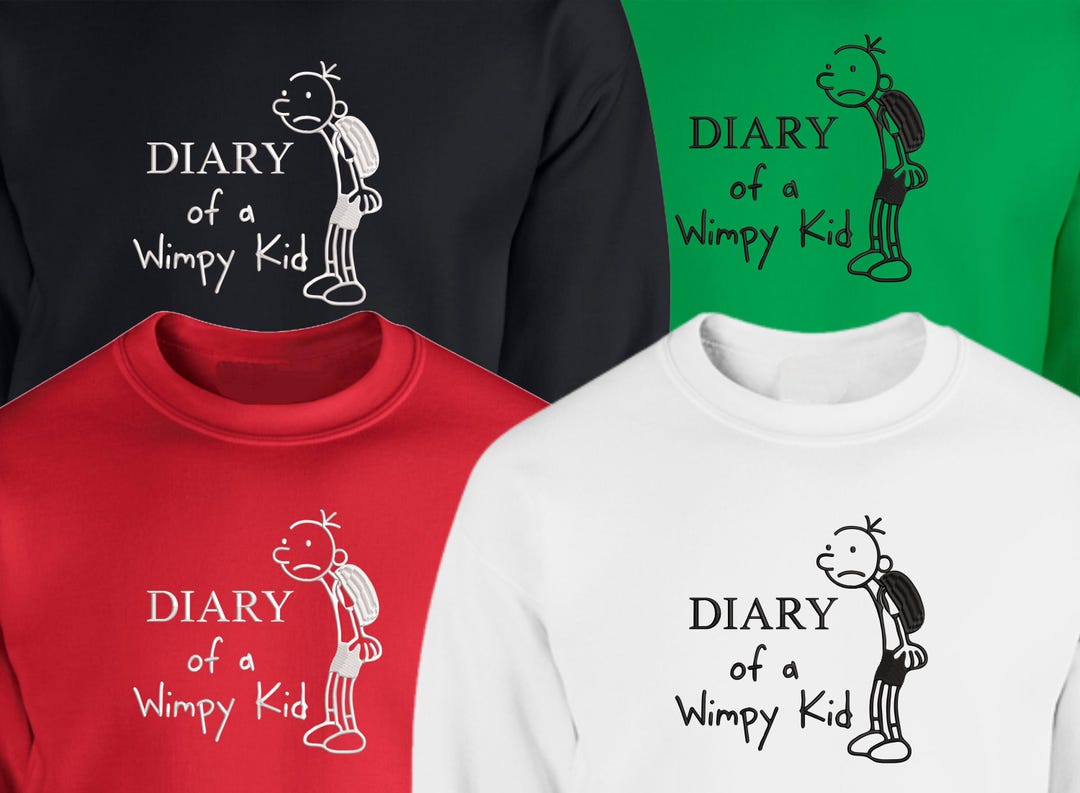 Embroidered Diary of a Wimpy Kid Jumper, World Book Day Sweatshirt ...