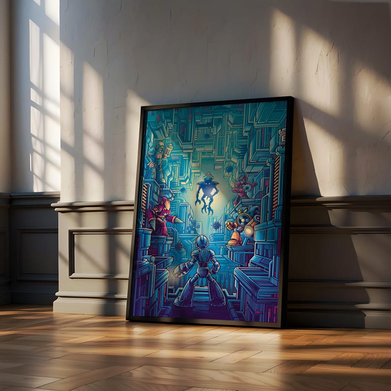 Mega Man Poster | Arcade Game Poster | Premium Quality Print | Gaming ...