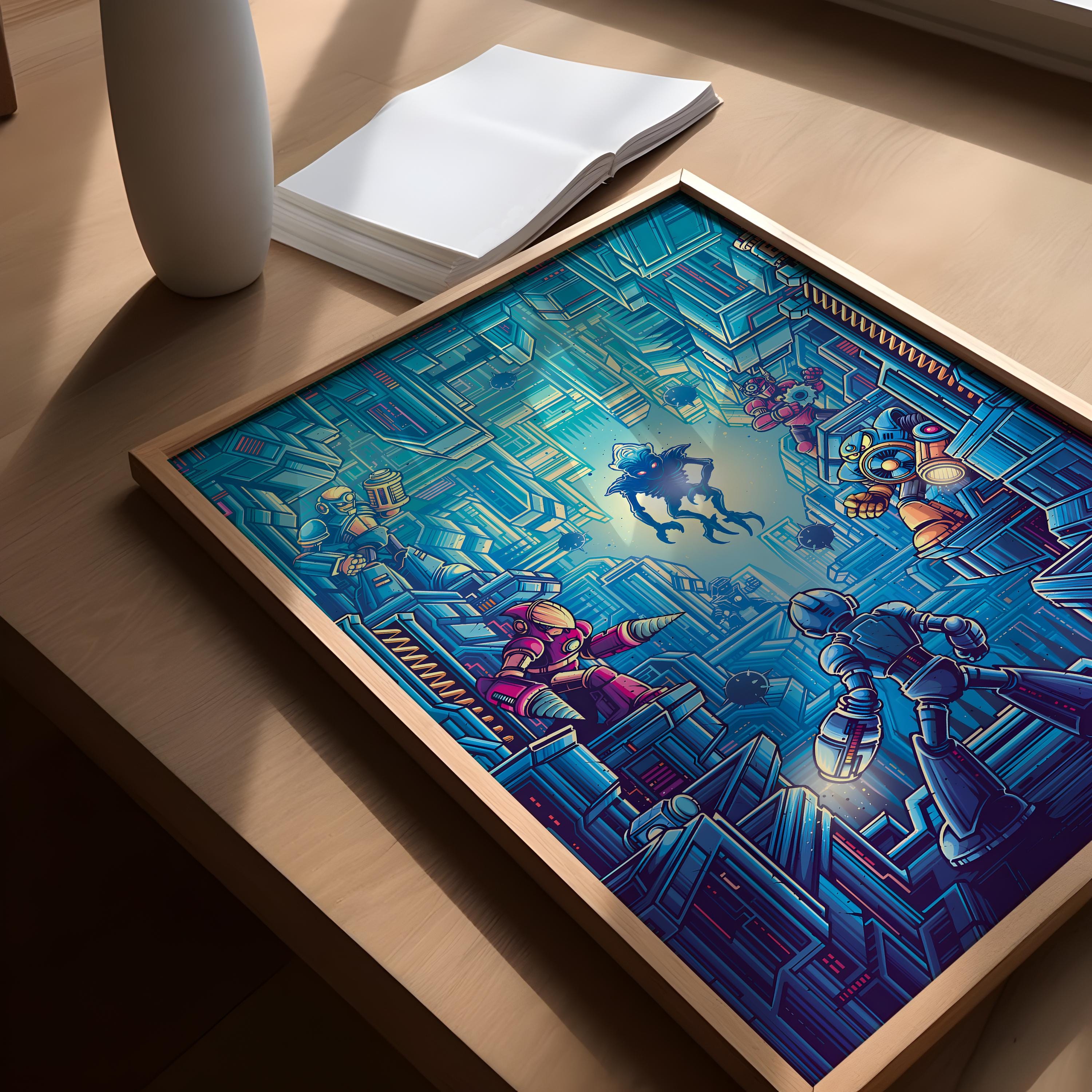 Mega Man Poster | Arcade Game Poster | Premium Quality Print | Gaming ...