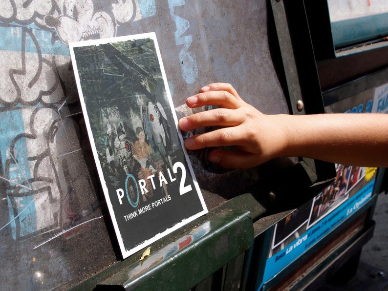 Portal 2 Poster | Retro Game Poster | Premium Quality Print | Gaming ...
