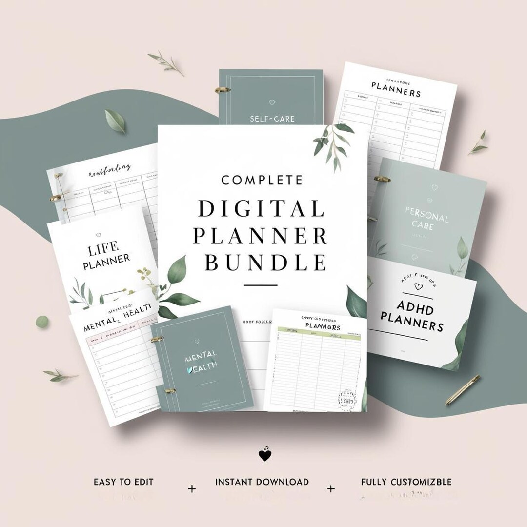 Complete 900+ Files 2025 JOURNAL PLANNER BUNDLE: Life, Self-care ...