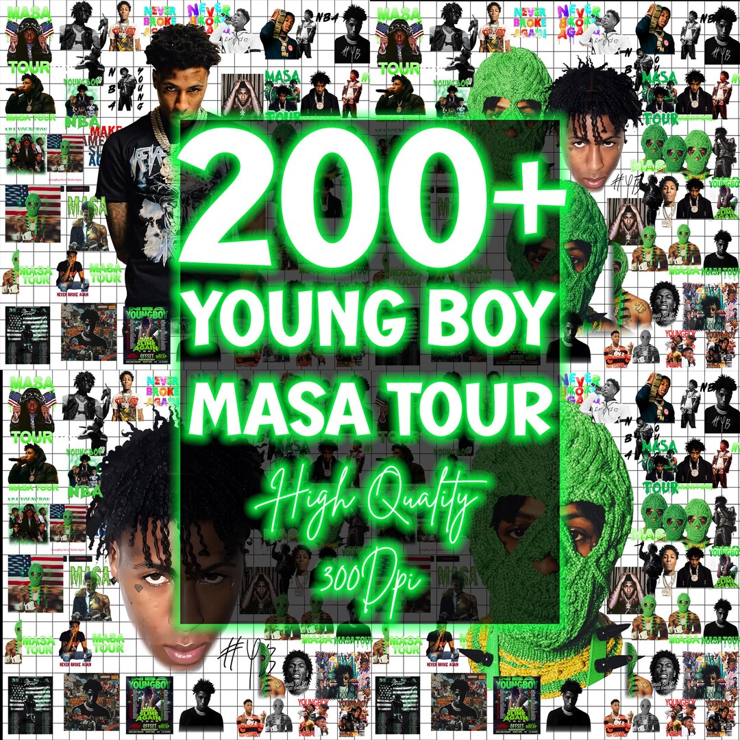 Young Boy Masa Tour 2025 PNG SVG Bundle, Concert Tee Designs (digital ...