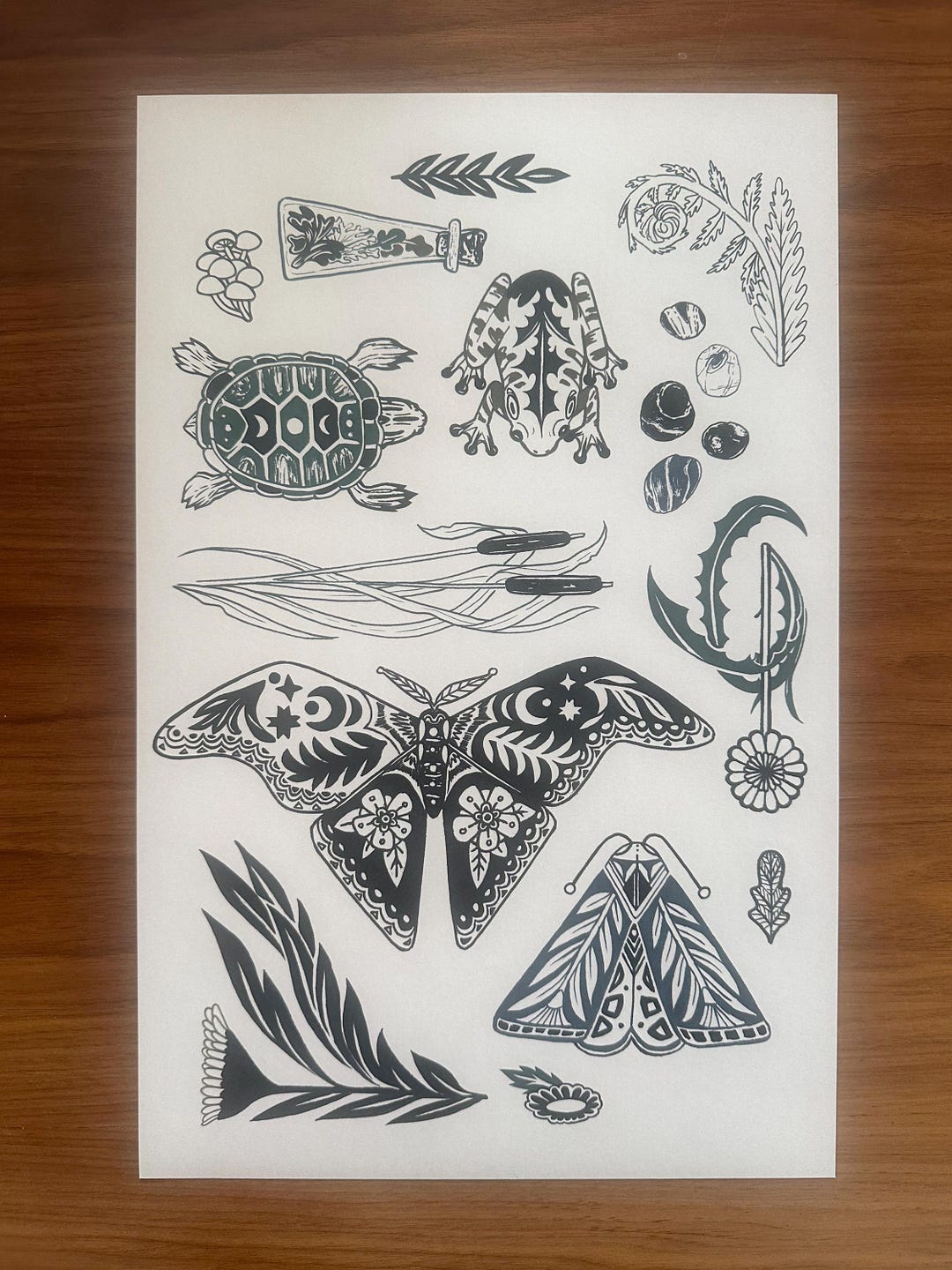 Forest Bog Ancients Creatures Eco Friendly Art Poster Witchy Butterfly ...