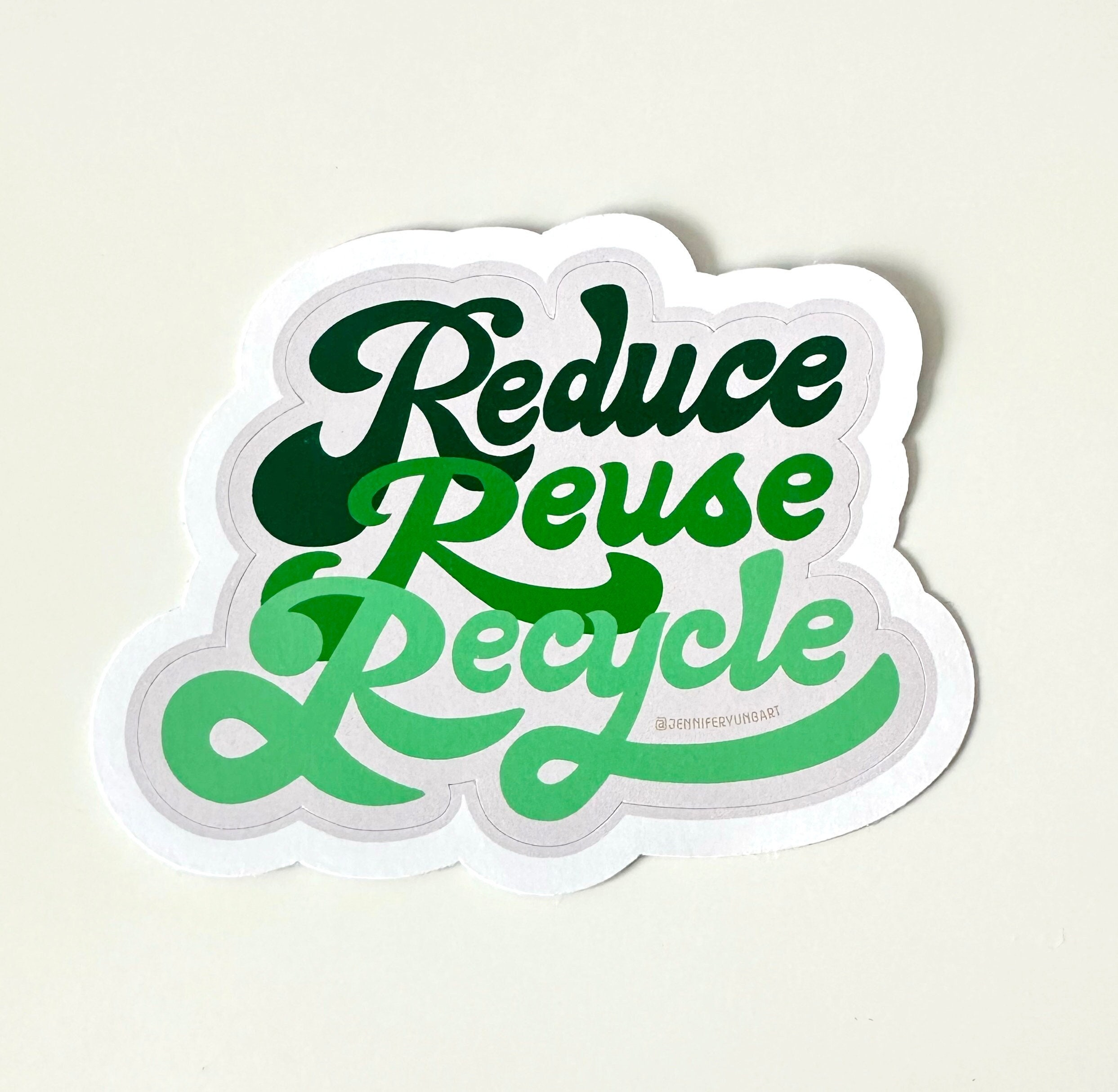 Reduce Reuse Recycle Eco Friendly Sustainable Bottle Laptop Sticker ...