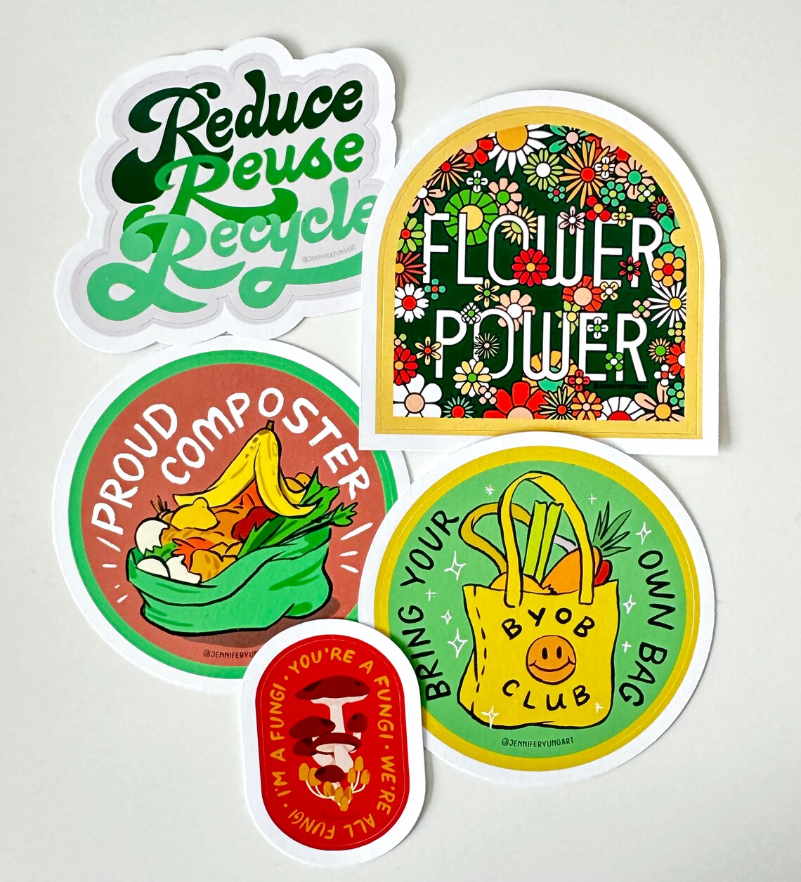 Reduce Reuse Recycle Eco Friendly Sustainable Bottle Laptop Sticker ...